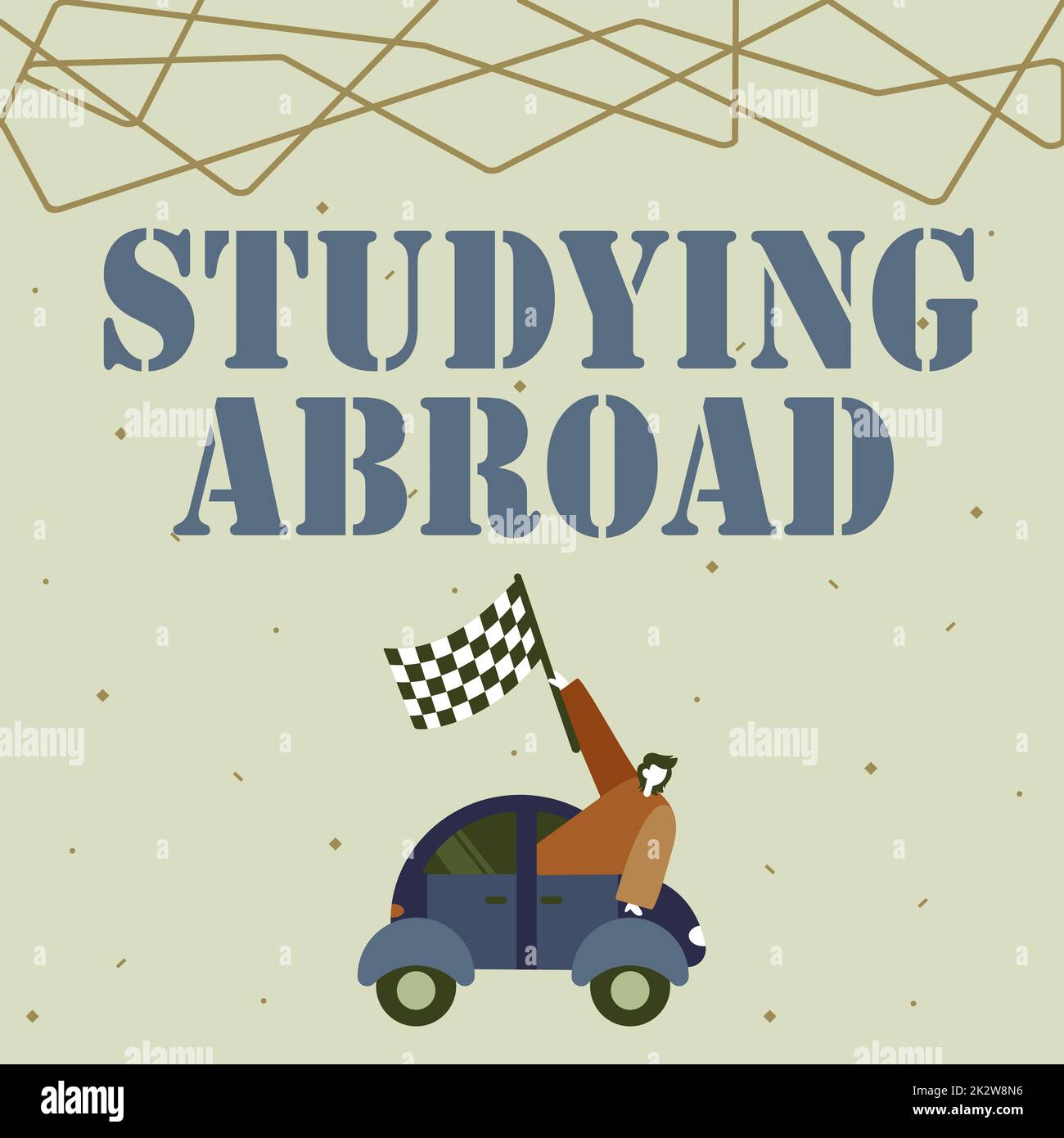 Text caption presenting Studying Abroad. Conceptual photo learn outside ...