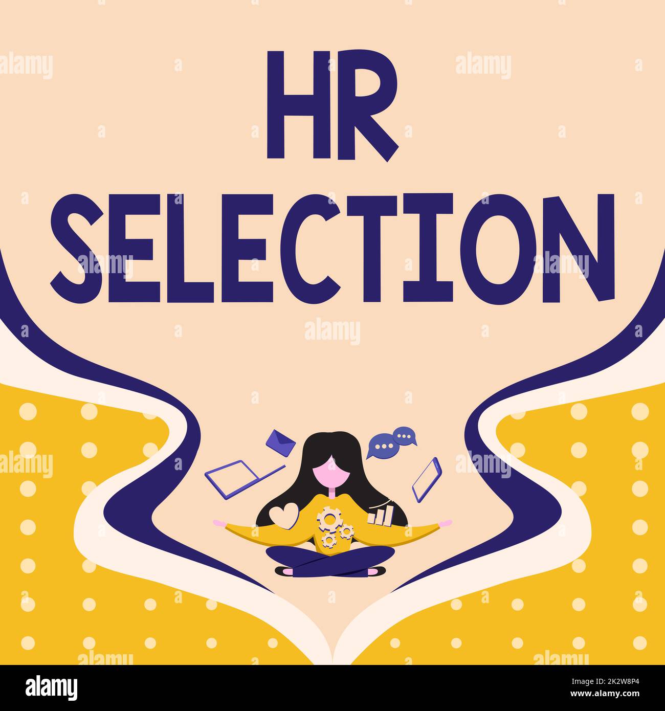Text Caption Presenting Hr Selection Word For Process And Approached By Human Resources When