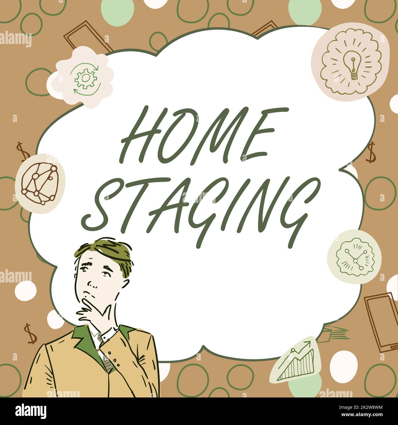 Text caption presenting Home Staging. Word Written on Act of preparing ...