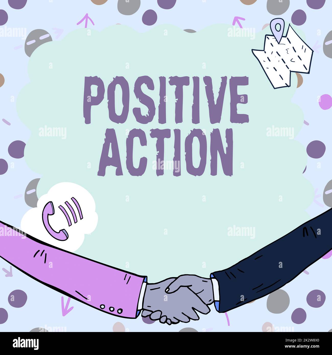 Text showing inspiration Positive Action. Business idea doing good ...