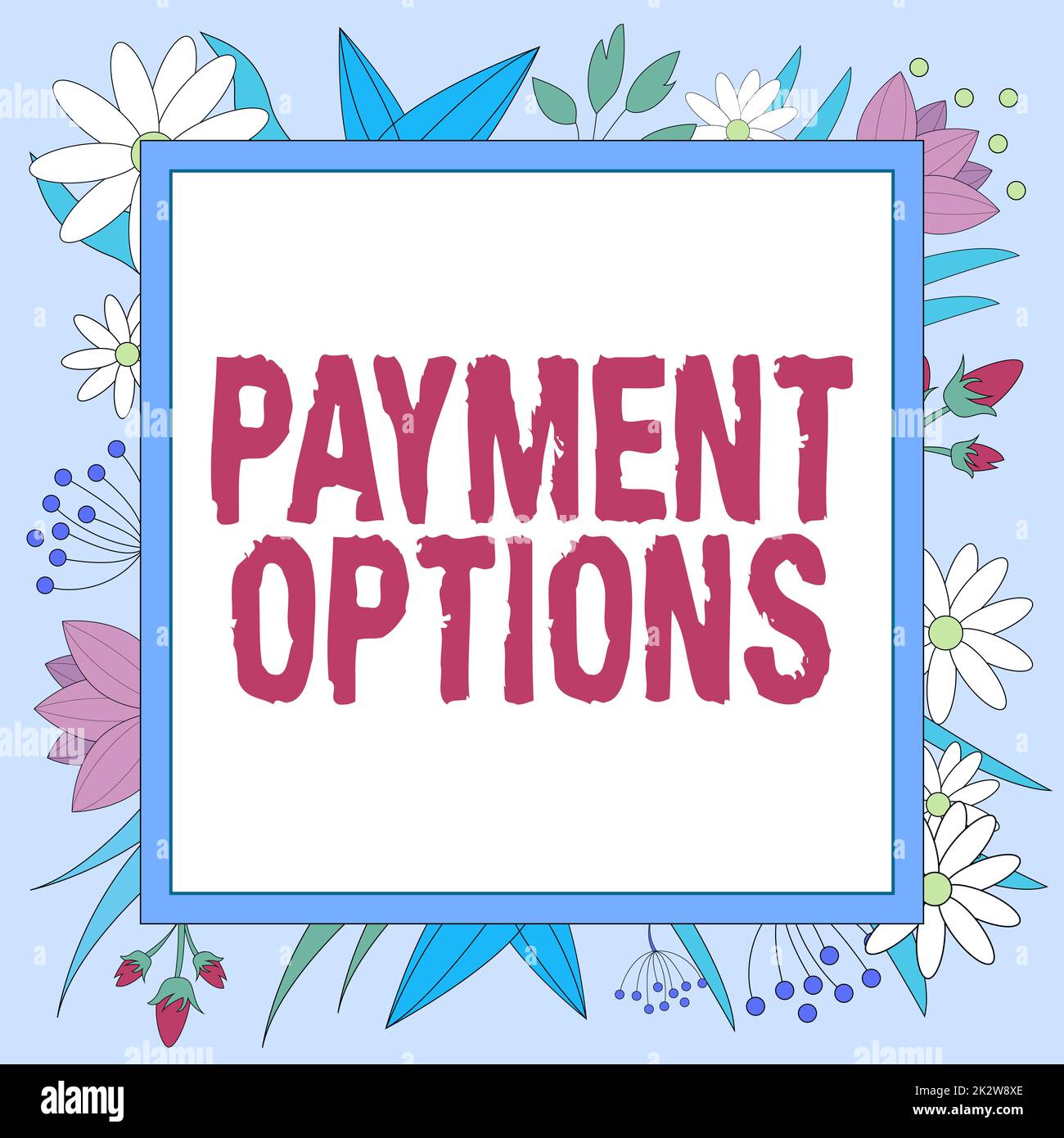 Handwriting text Payment Options. Word Written on The way of chosen to ...