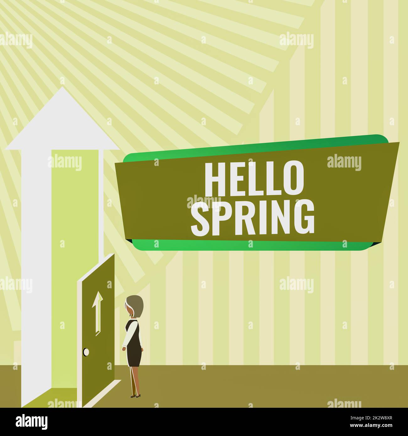 Conceptual caption Hello Spring. Business approach Welcoming the season ...
