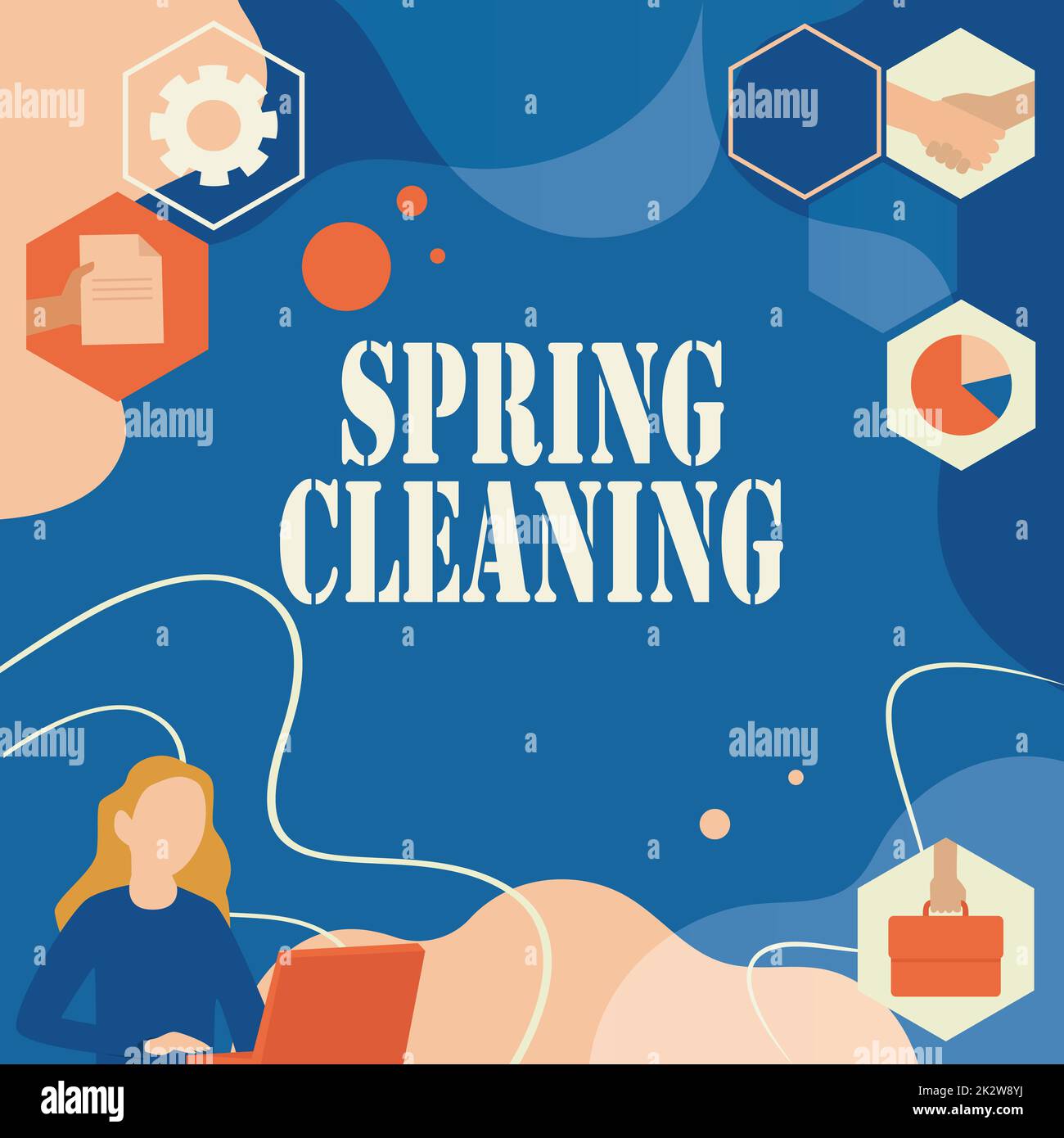 Sign displaying Spring Cleaning. Business overview practice of ...