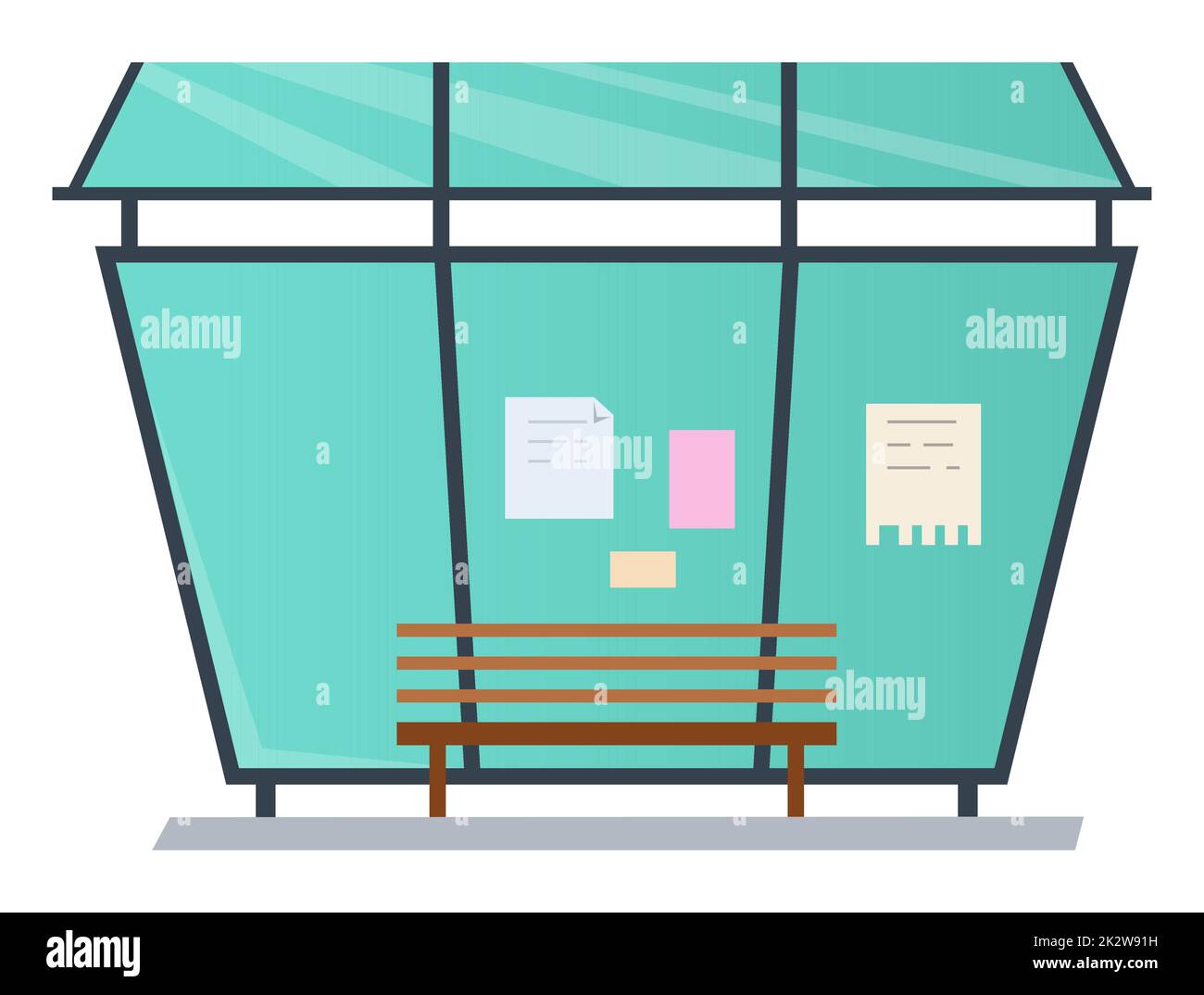 Modern glass bus station Stock Vector Images - Alamy