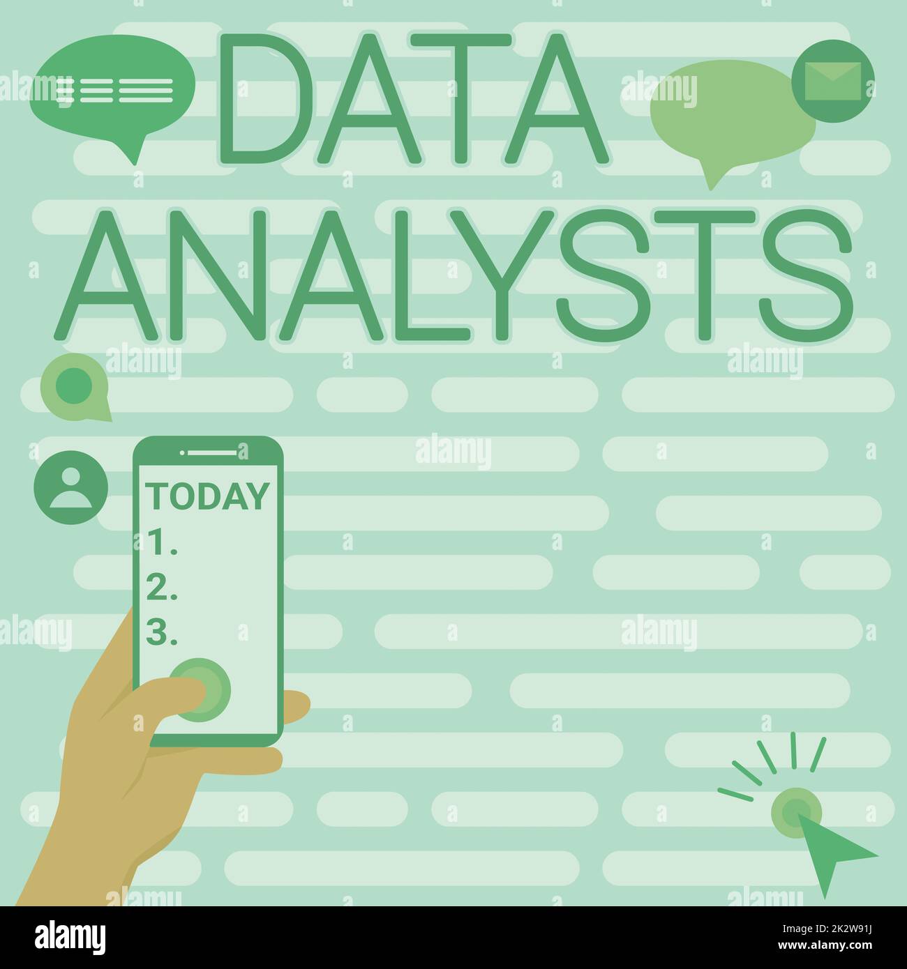 Text showing inspiration Data Analysts. Business showcase Programmer ...