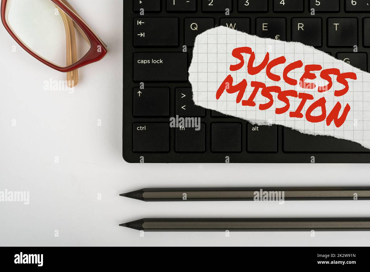 Conceptual caption Success Mission. Business idea getting job done in ...