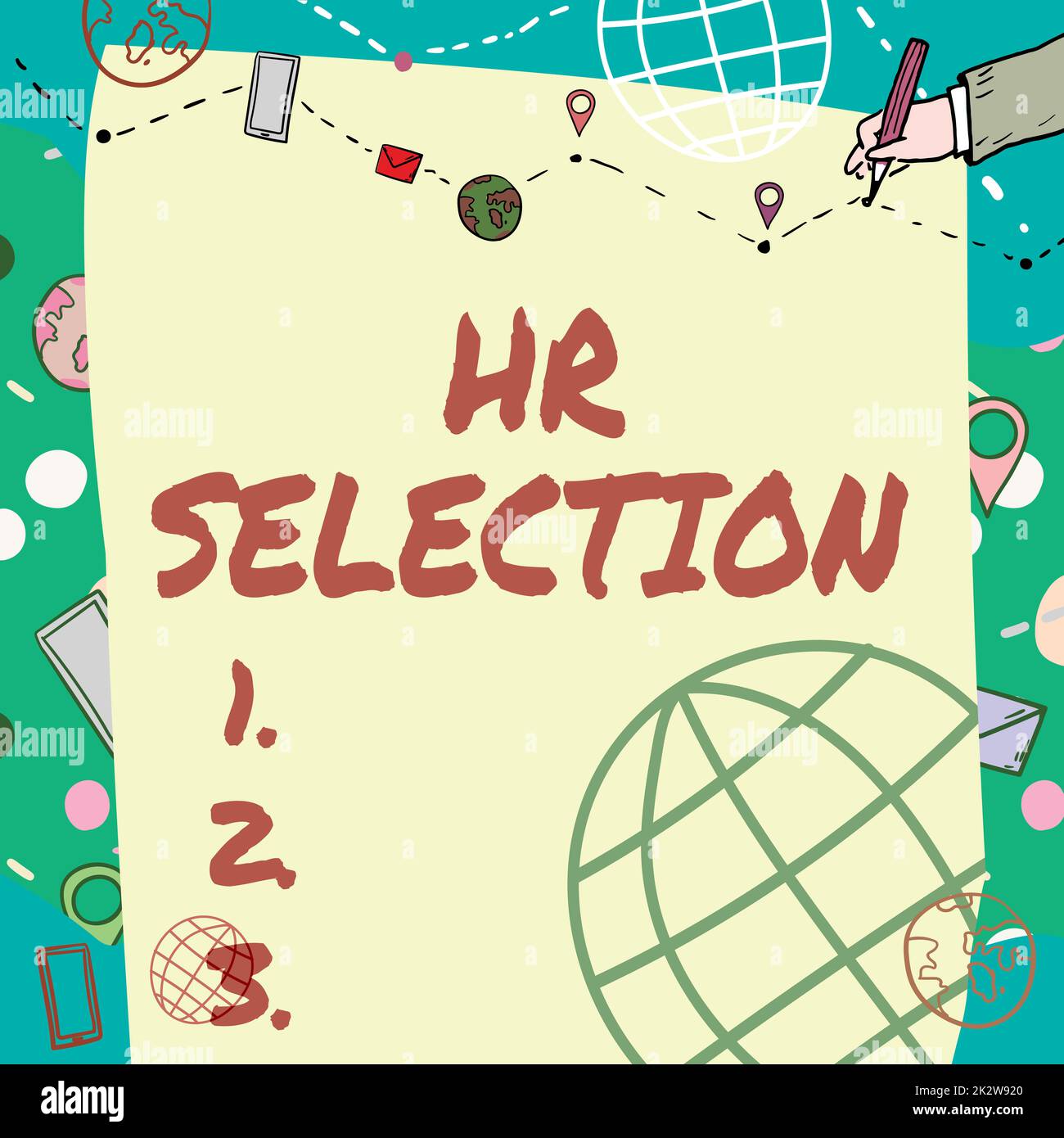 Hand writing sign Hr Selection. Business approach Process and ...