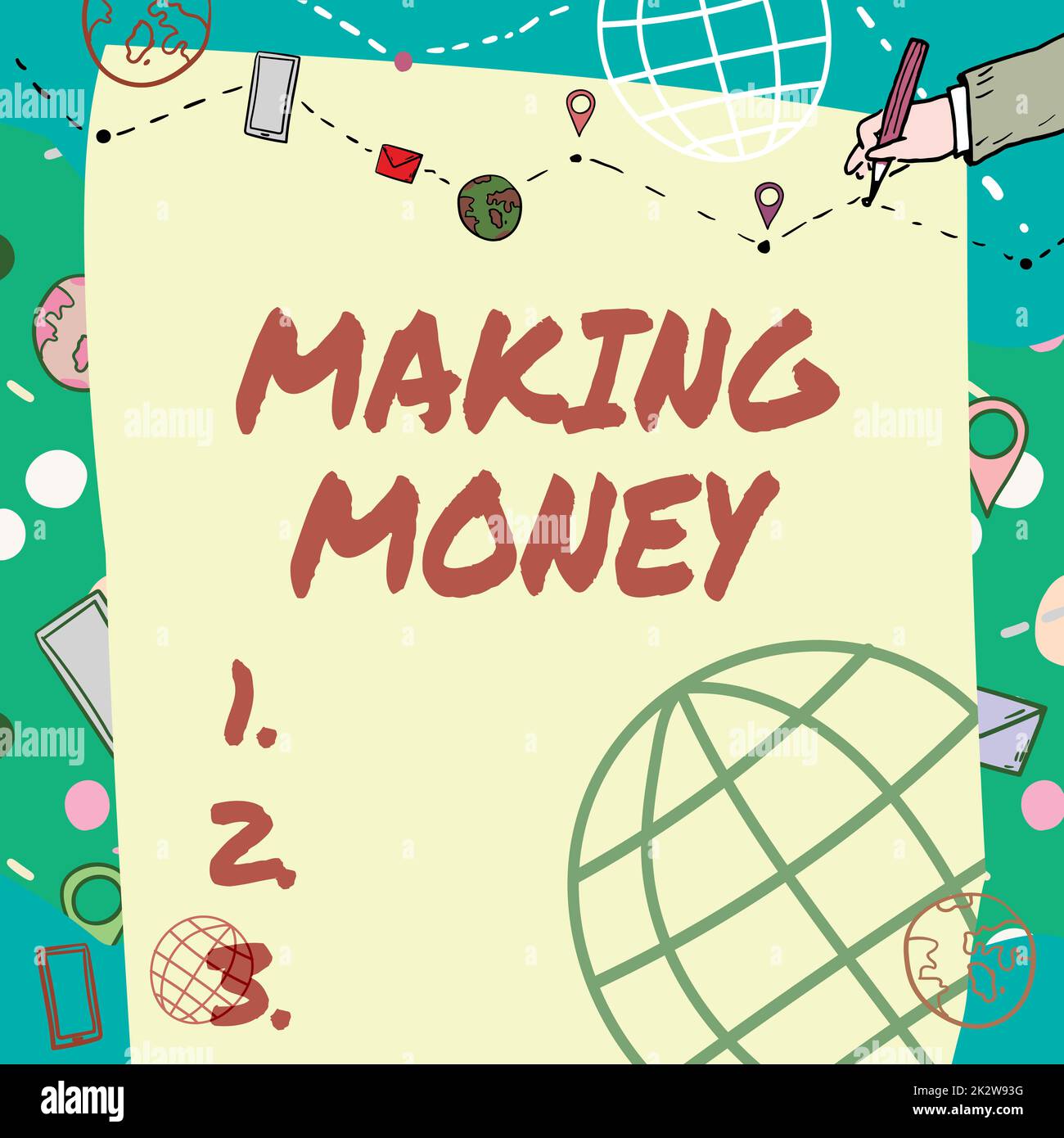 Hand writing sign Making Money. Internet Concept Giving the opportunity ...