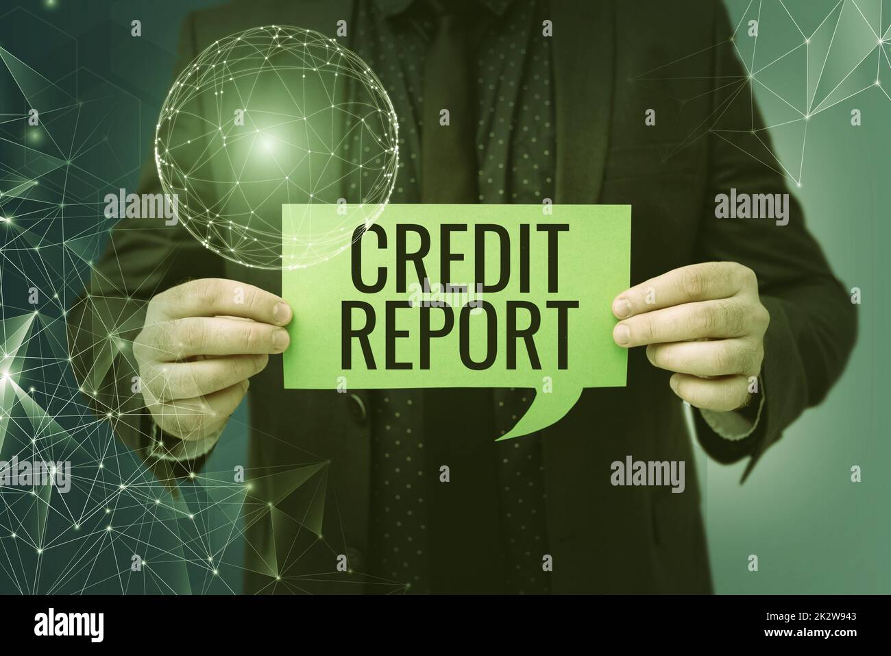 Conceptual caption Credit Report. Business idea Borrowing Rap Sheet ...