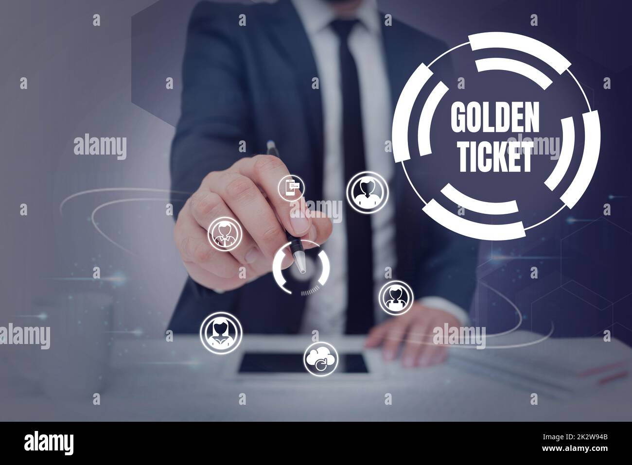 Text caption presenting Golden Ticket. Business concept Rain Check ...