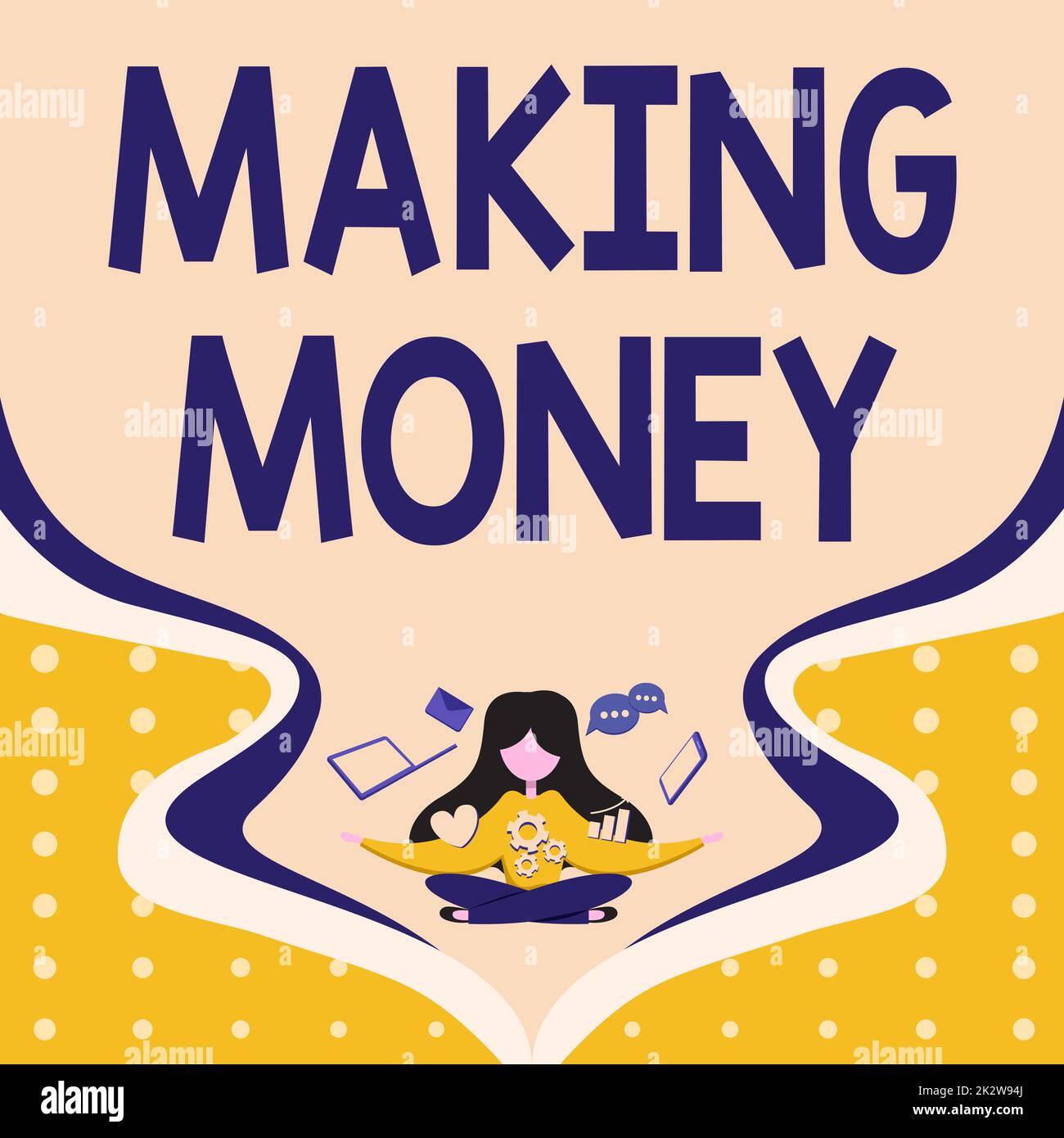 Handwriting text Making Money. Word Written on Giving the opportunity ...