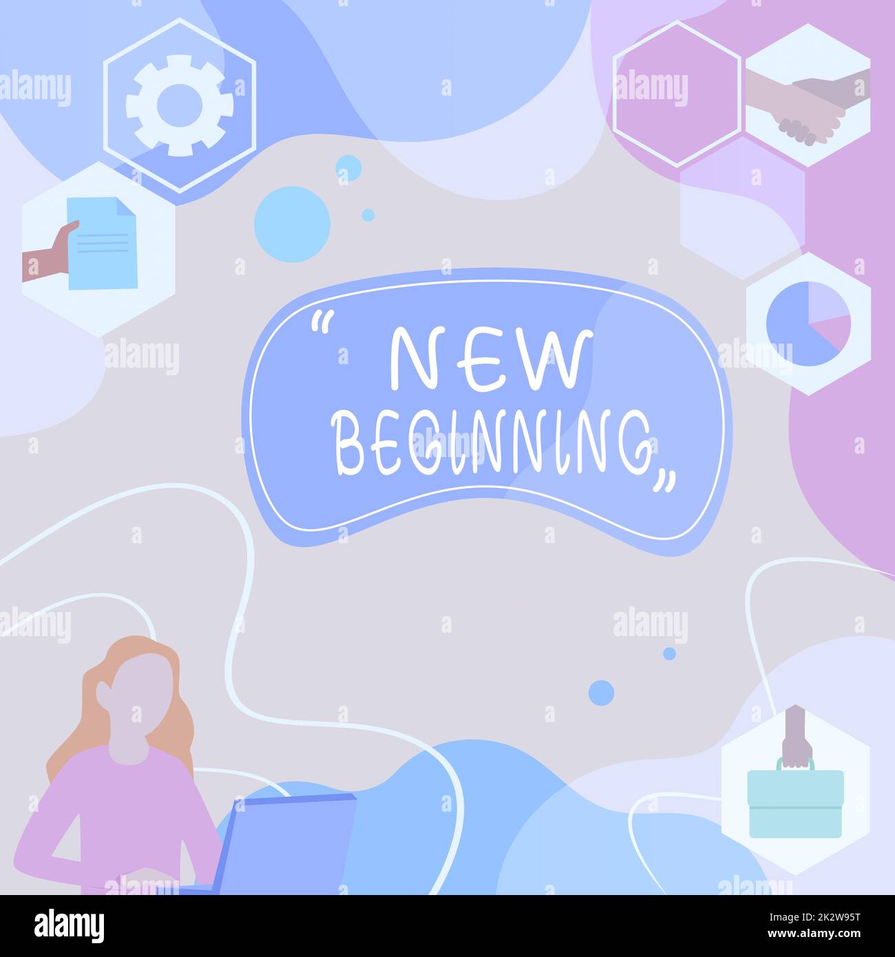 Text caption presenting New Beginning. Concept meaning Different Career ...