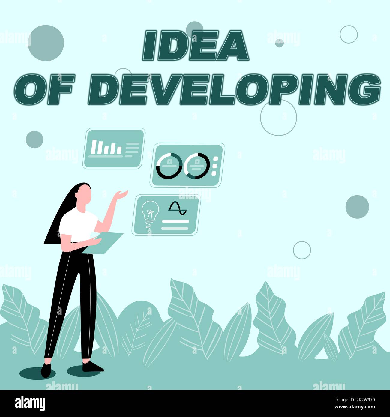 Sign displaying Idea Of Developing. Internet Concept Startup launch ...