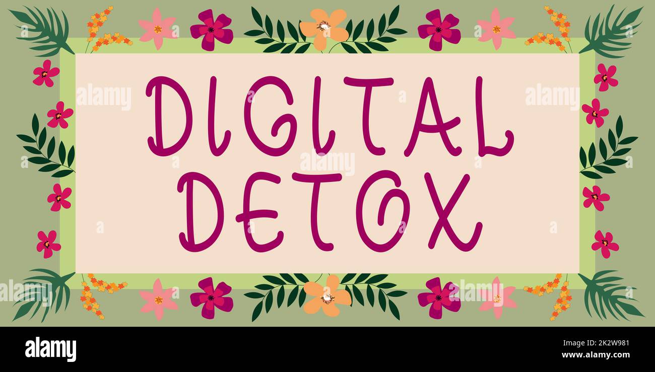 Hand writing sign Digital Detox. Internet Concept Free of Electronic ...