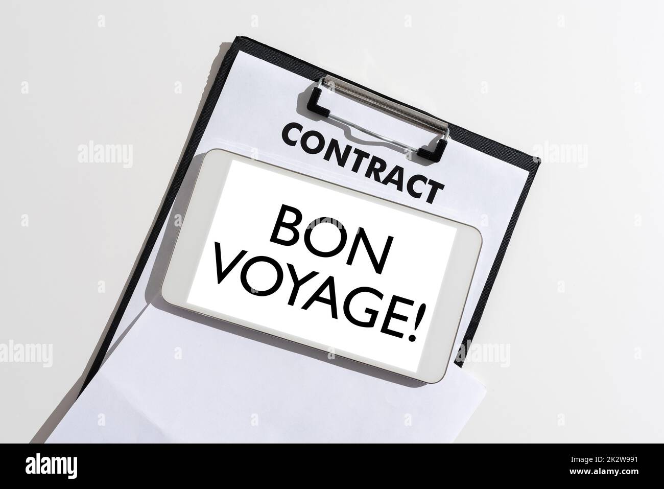 Text showing inspiration Bon Voyage. Word Written on used express good ...