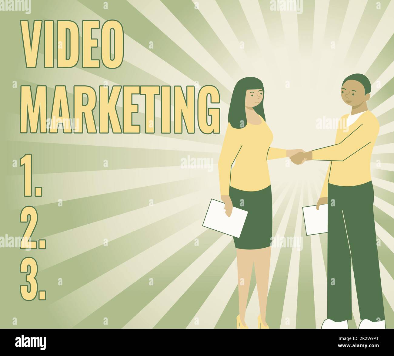 Sign displaying Video Marketing. Business concept create short videos ...