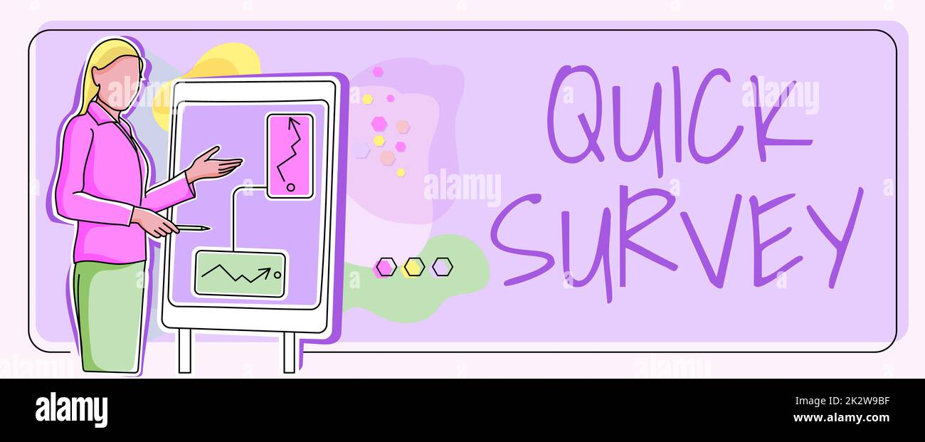 Text showing inspiration Quick Survey. Internet Concept Conduct fast ...