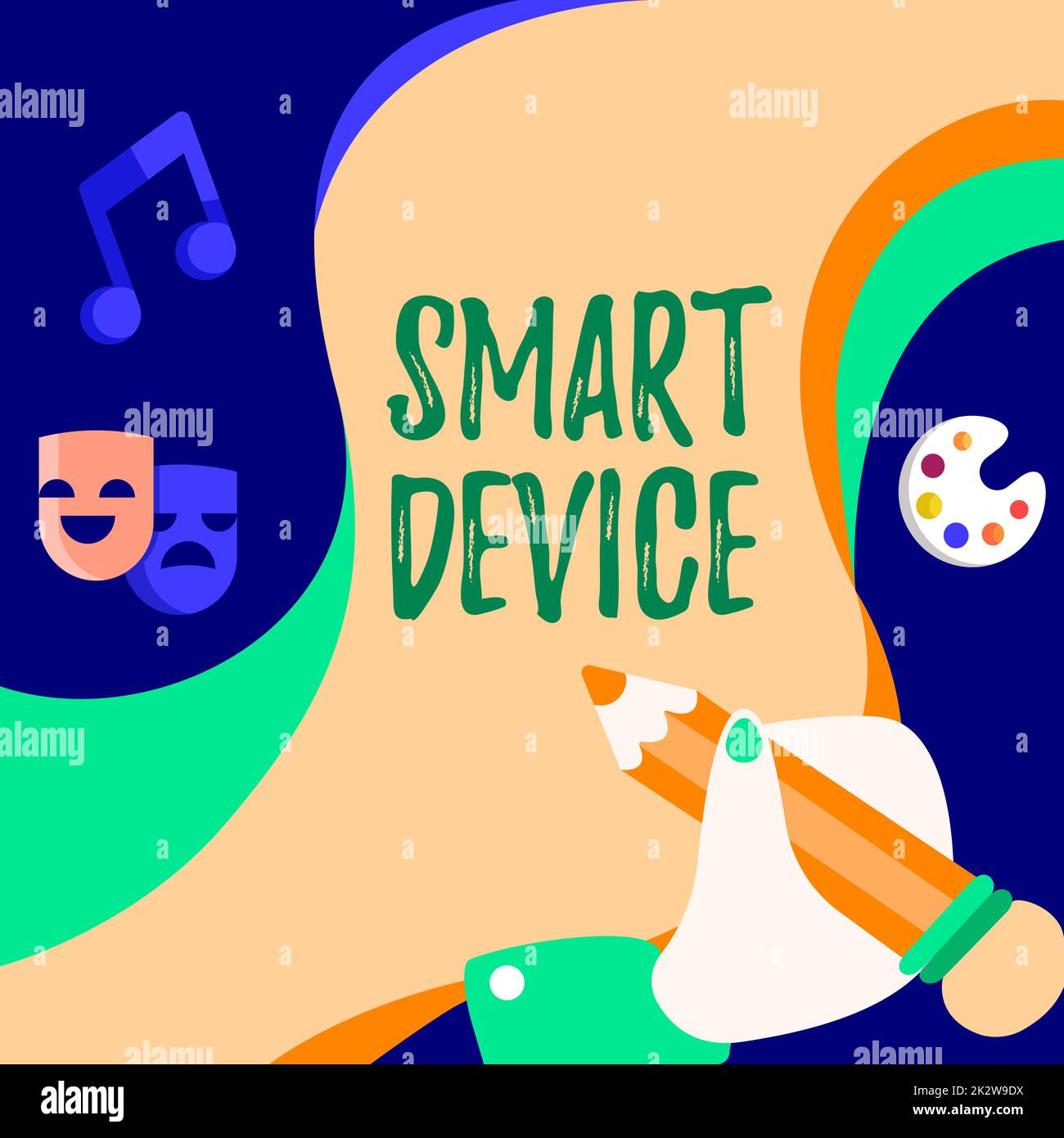 Sign displaying Smart Device. Business overview Electronic gadget that ...