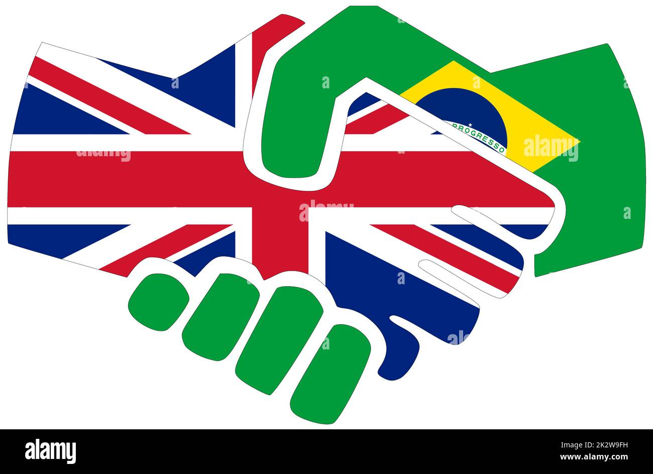 UK - Brazil : Handshake, symbol of agreement or friendship Stock Photo ...