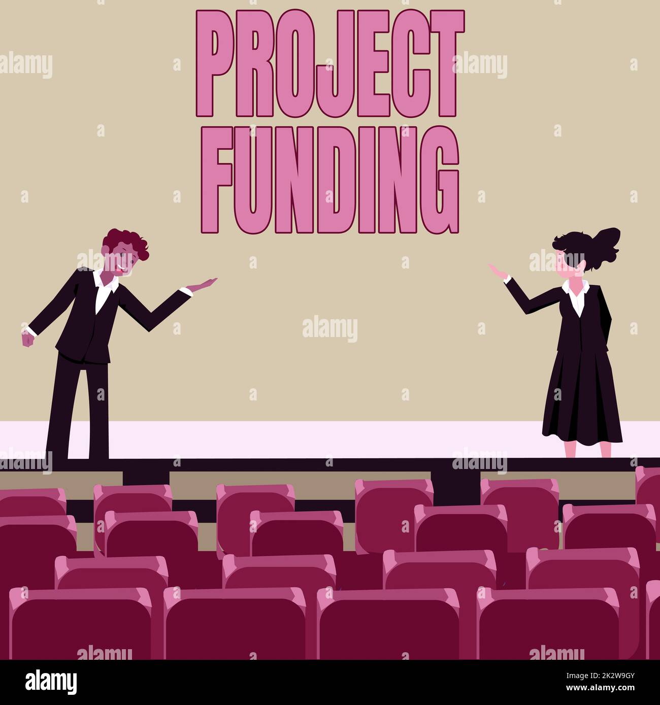 Text caption presenting Project Funding. Concept meaning paying for ...