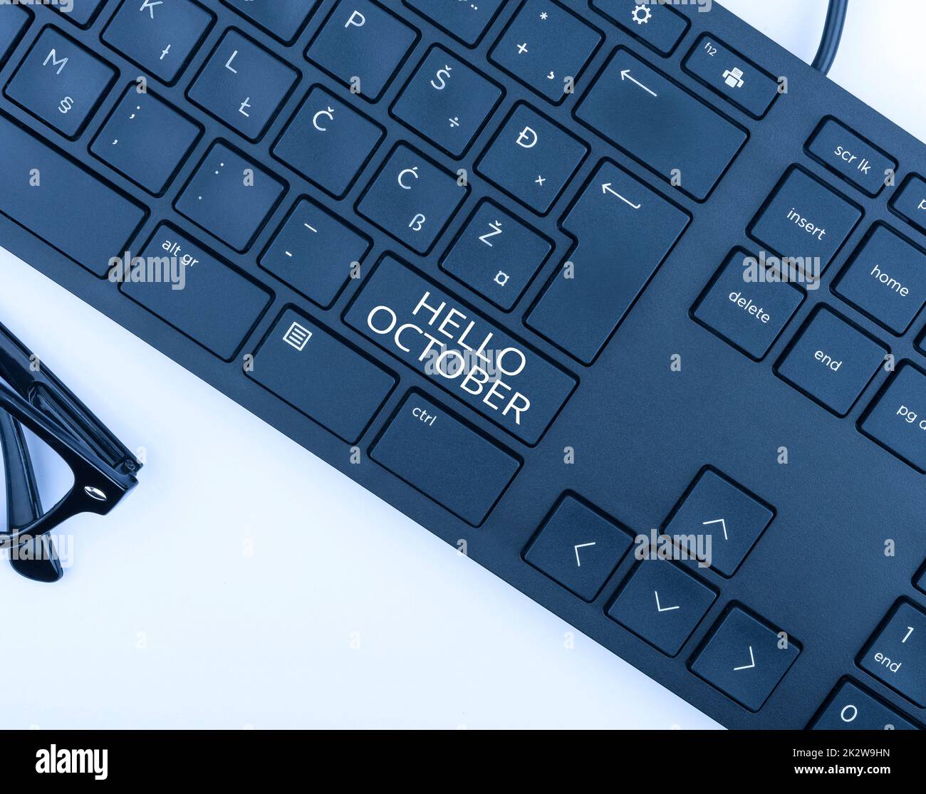 Handwriting text Hello October. Business concept Last Quarter Tenth ...