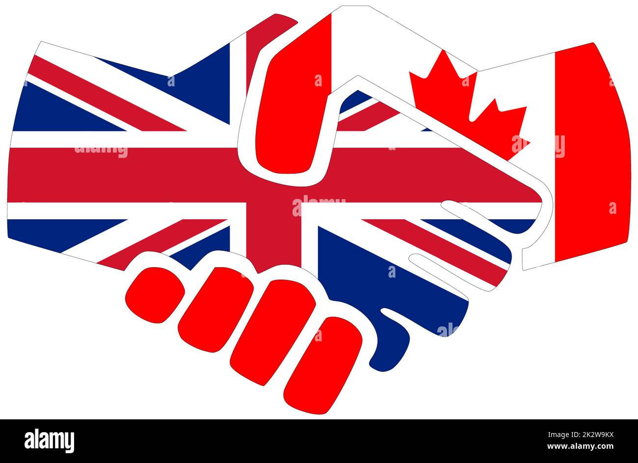 UK - Canada : Handshake, symbol of agreement or friendship Stock Photo ...