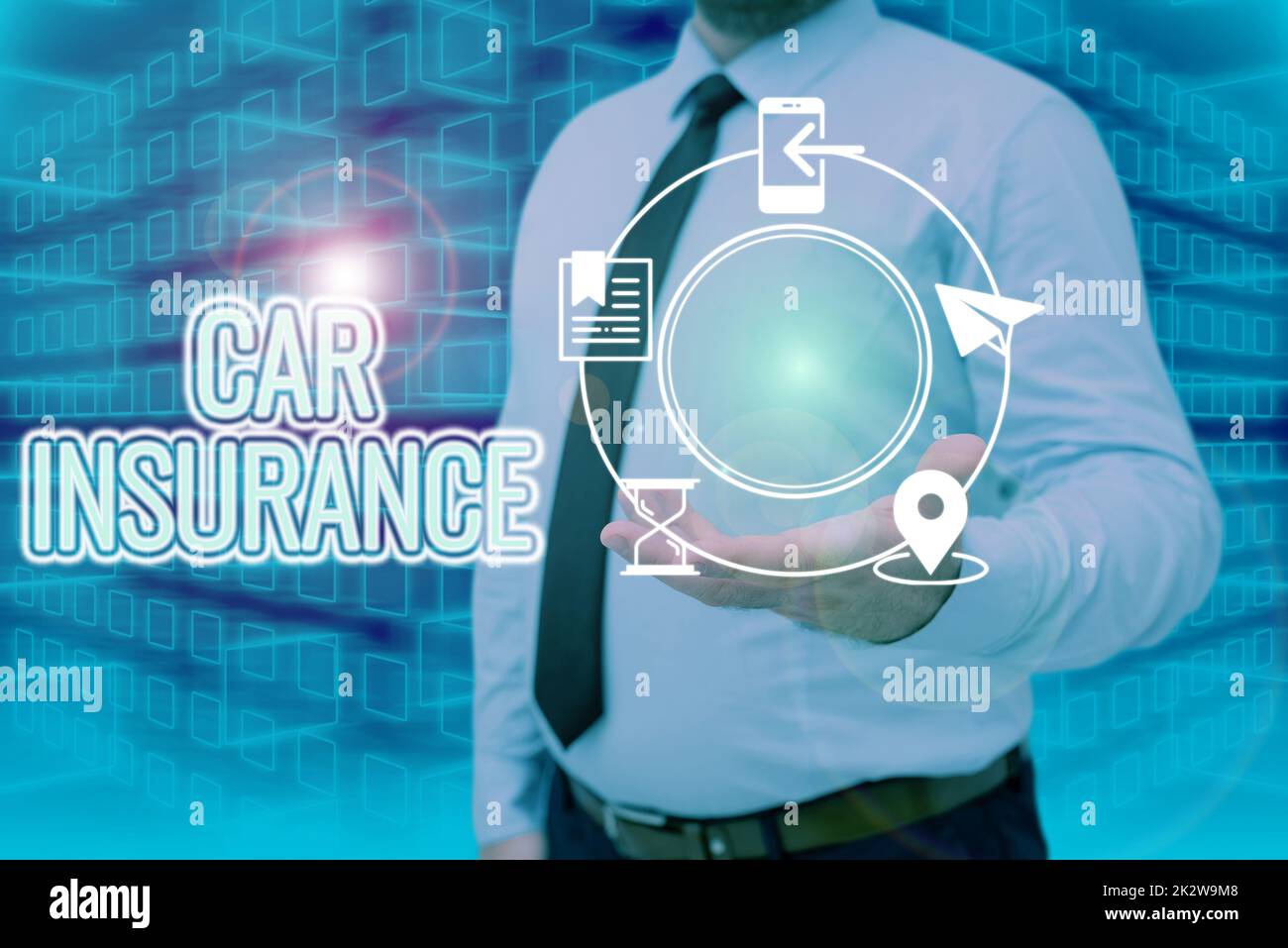 Sign displaying Car Insurance. Business concept Accidents coverage ...