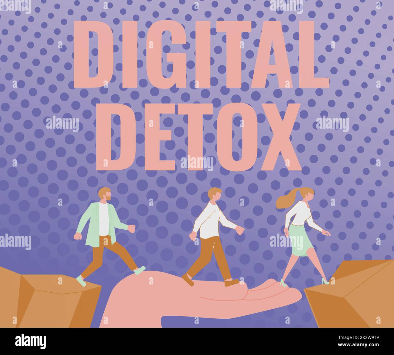 Conceptual display Digital Detox. Word for Free of Electronic Devices ...