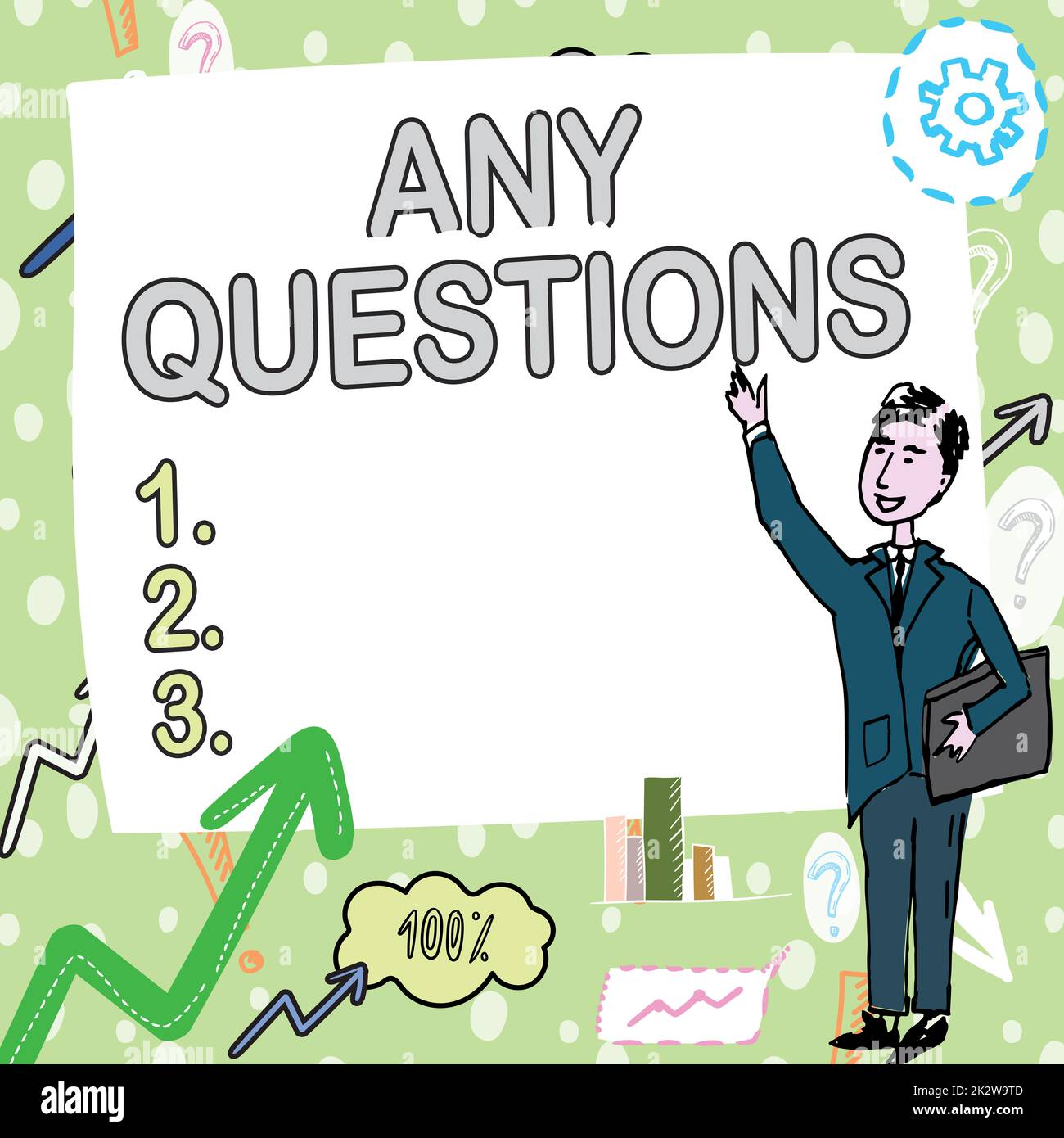 Text showing inspiration Any Questions. Internet Concept Clueless Blank ...