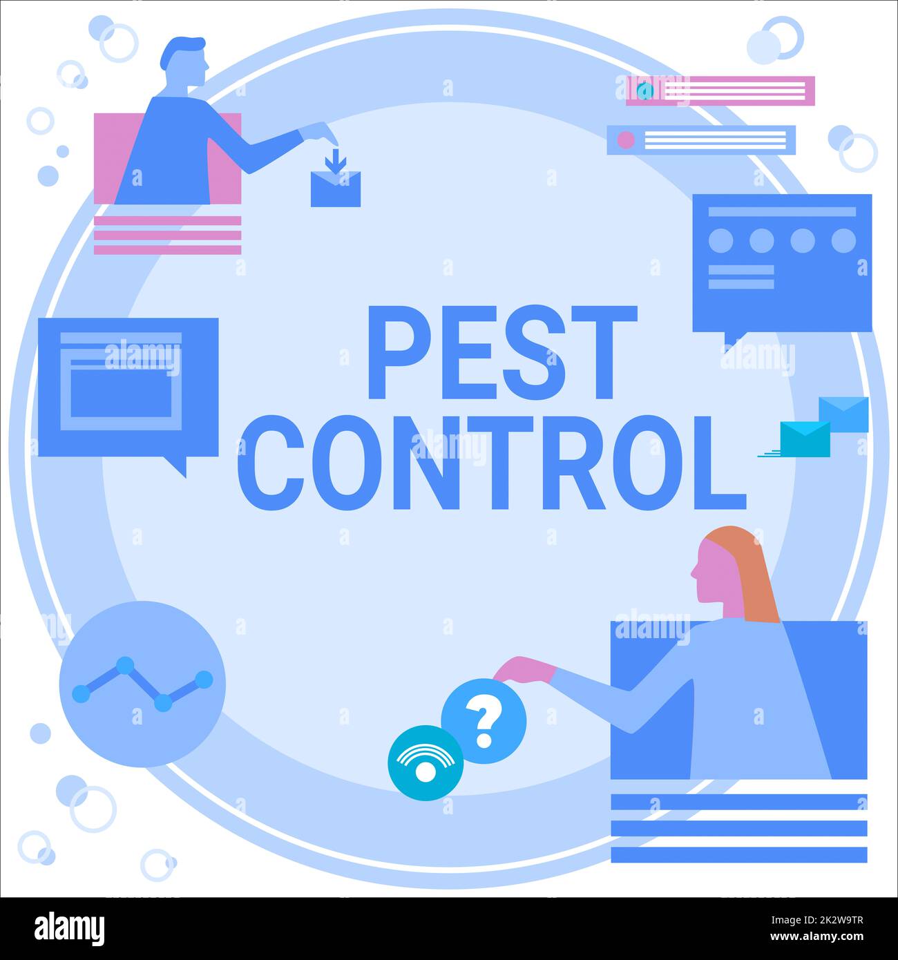 Text caption presenting Pest Control. Business idea Killing destructive ...