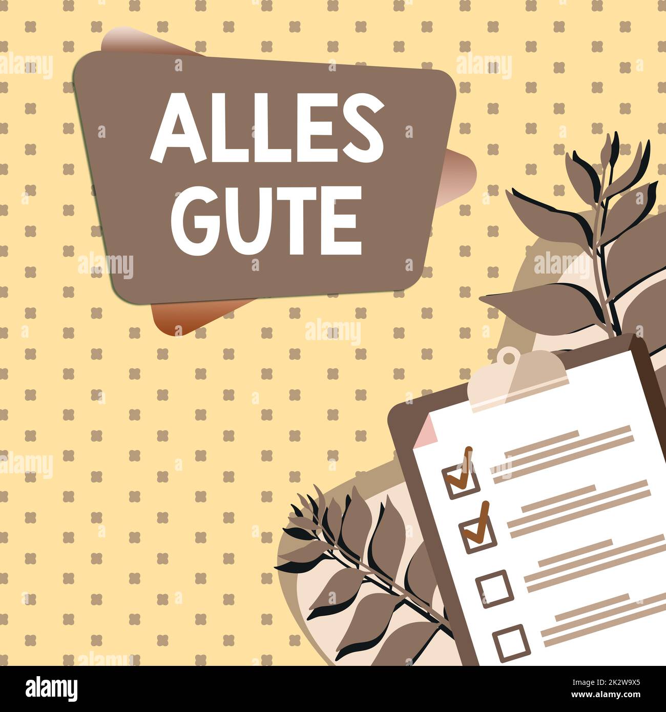 Text showing inspiration Alles Gute. Business concept german ...