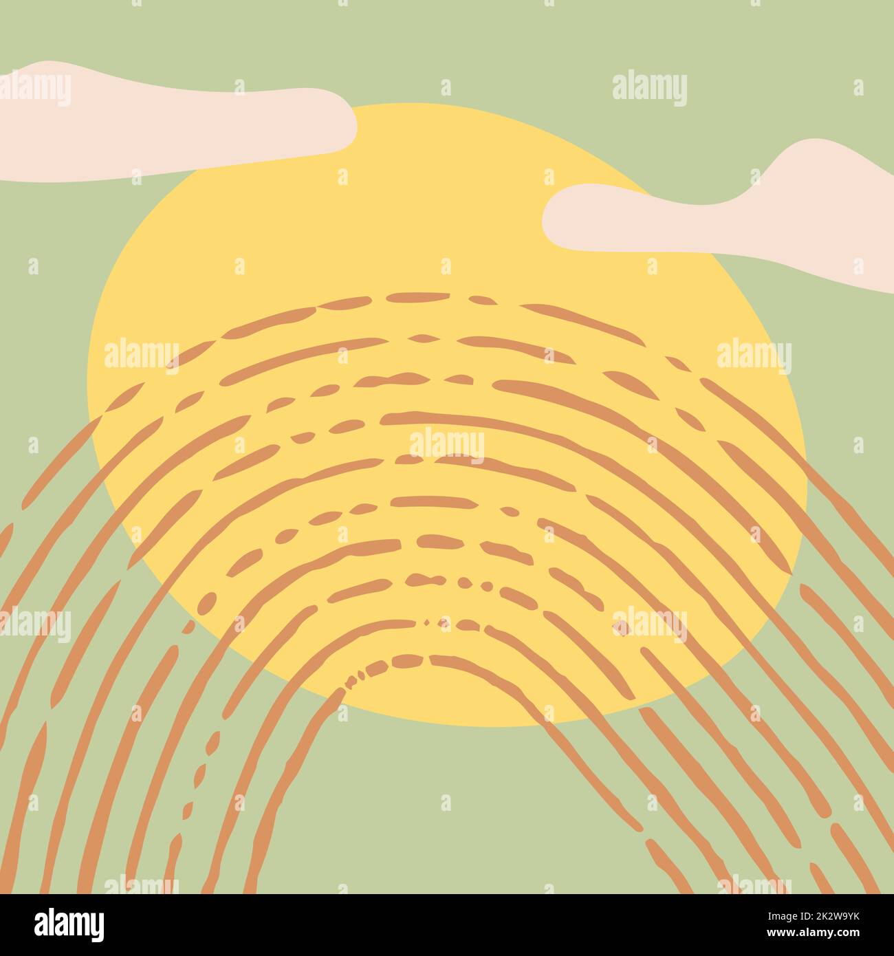 Set of contemporary art posters in earth pastel colors. Abstract ...