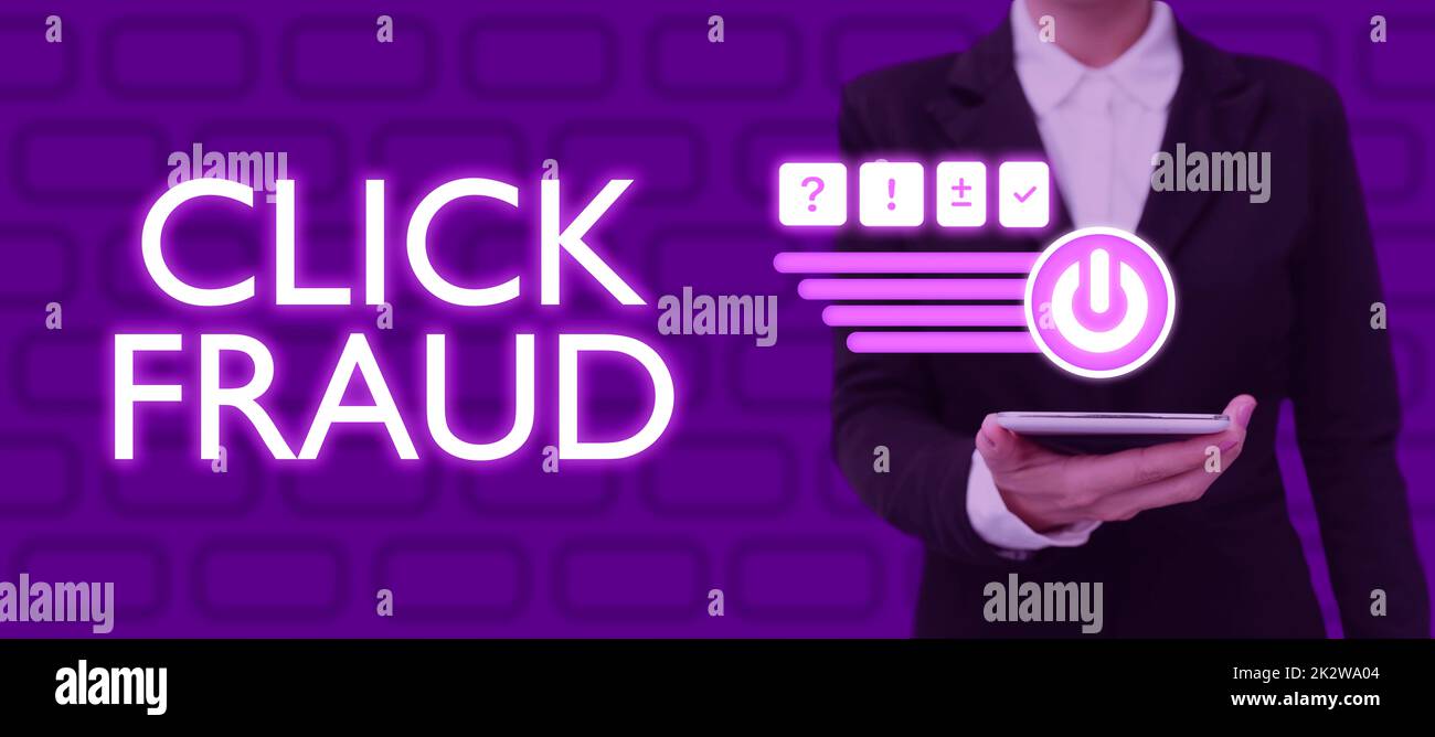Inspiration showing sign Click Fraud. Conceptual photo practice of ...