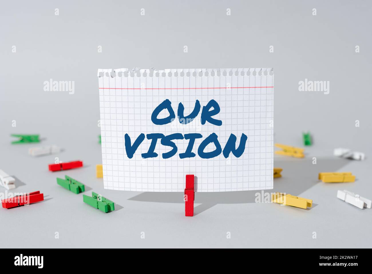 Text showing inspiration Our Vision. Conceptual photo plan for next ...