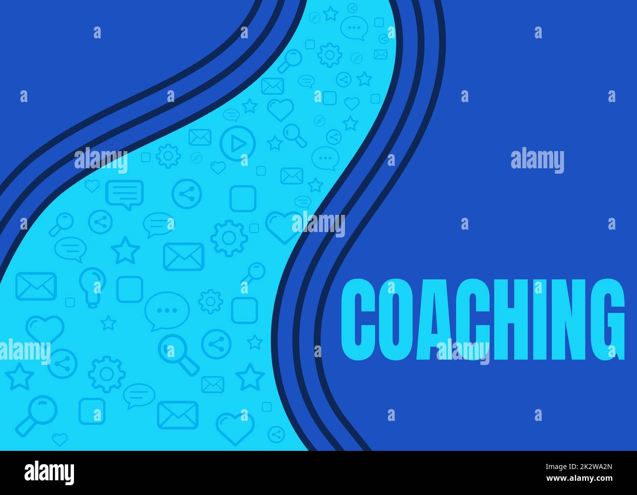 Conceptual display Coaching. Word for person supports client in ...