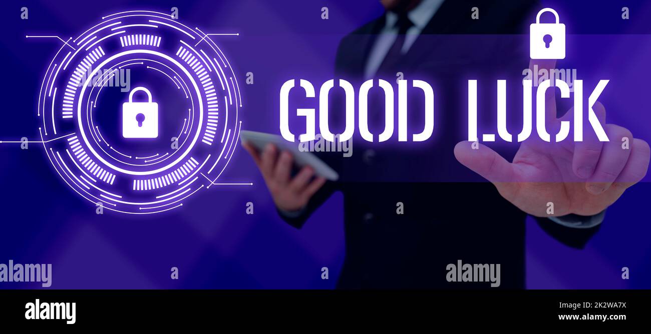 Conceptual display Good Luck. Business idea A positive fortune or a ...