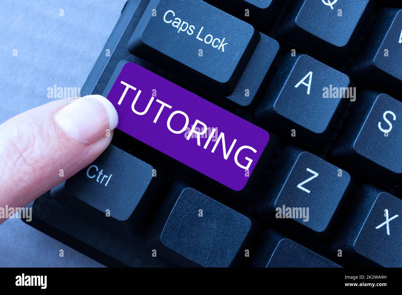 Sign displaying Tutoring. Concept meaning An act of a person employed ...