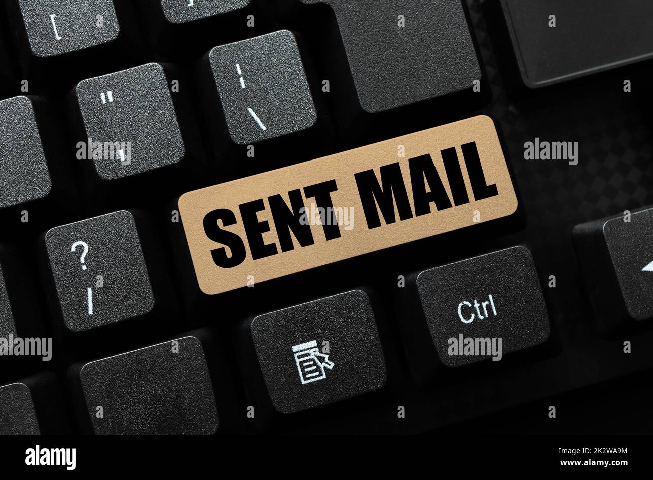 Text caption presenting Sent Mail. Business approach Event where a ...