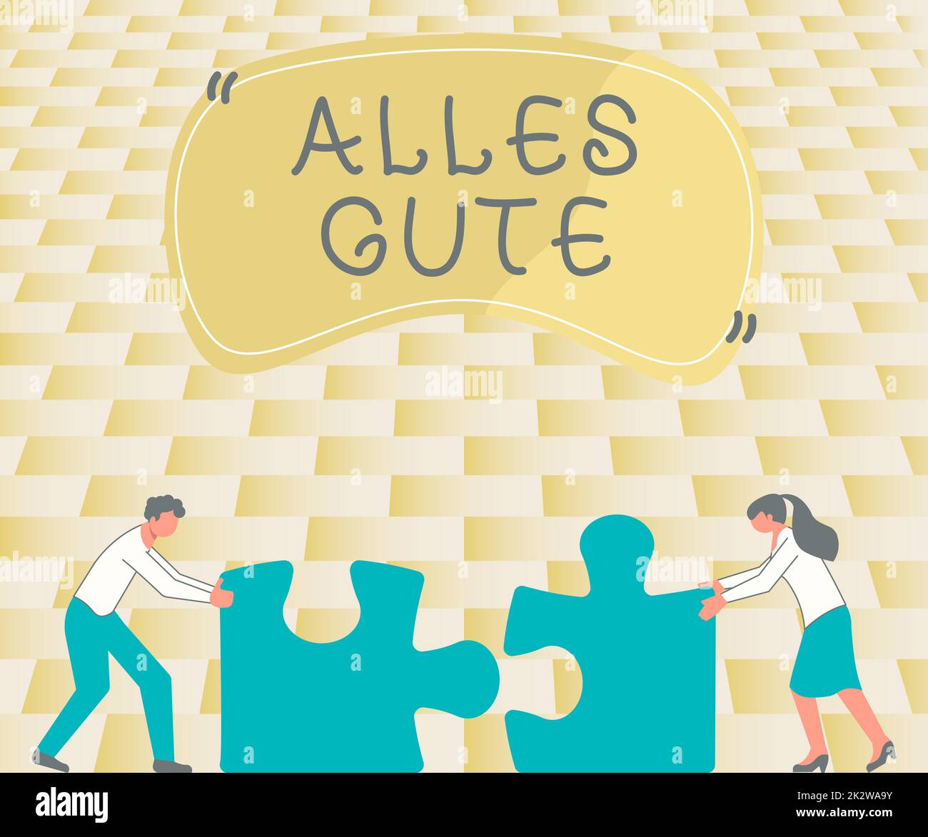 Sign displaying Alles Gute. Concept meaning german translation all the ...