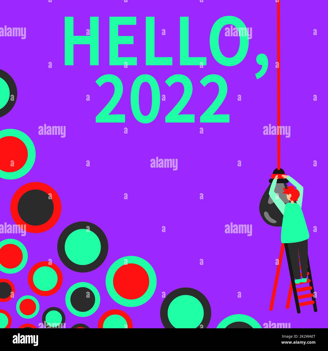 Conceptual display Hello 2022. Conceptual photo expression or gesture ...