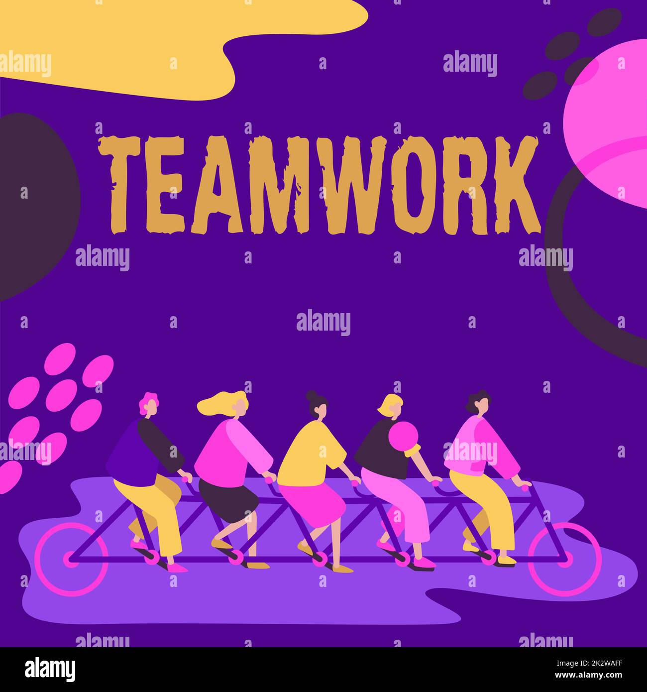Text sign showing Teamwork. Business approach Group of showing who work ...