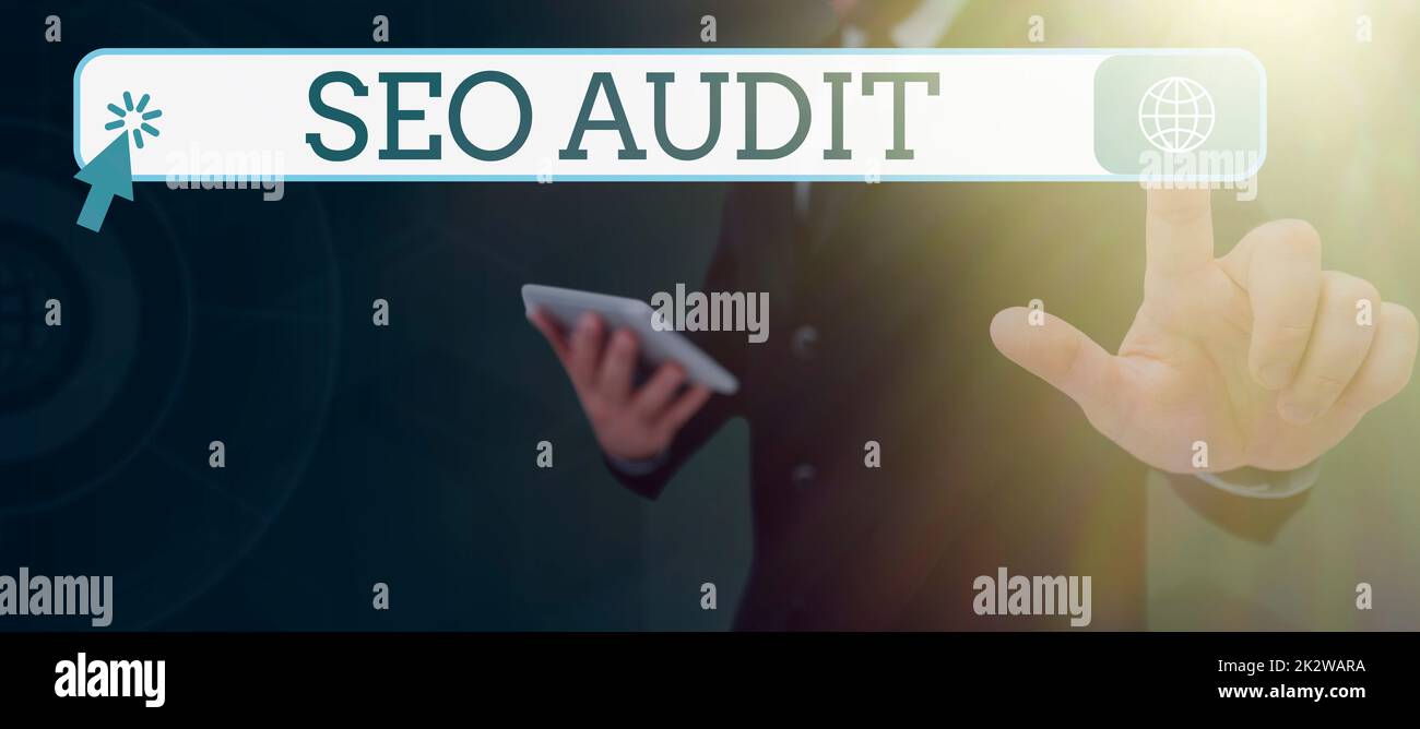 Text caption presenting Seo Audit. Business showcase Search Engine ... Text caption presenting Seo Audit. Business showcase Search Engine ...