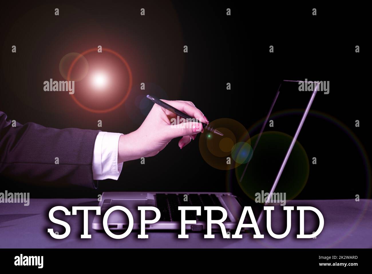 Conceptual caption Stop Fraud. Word for campaign advices showing to ...