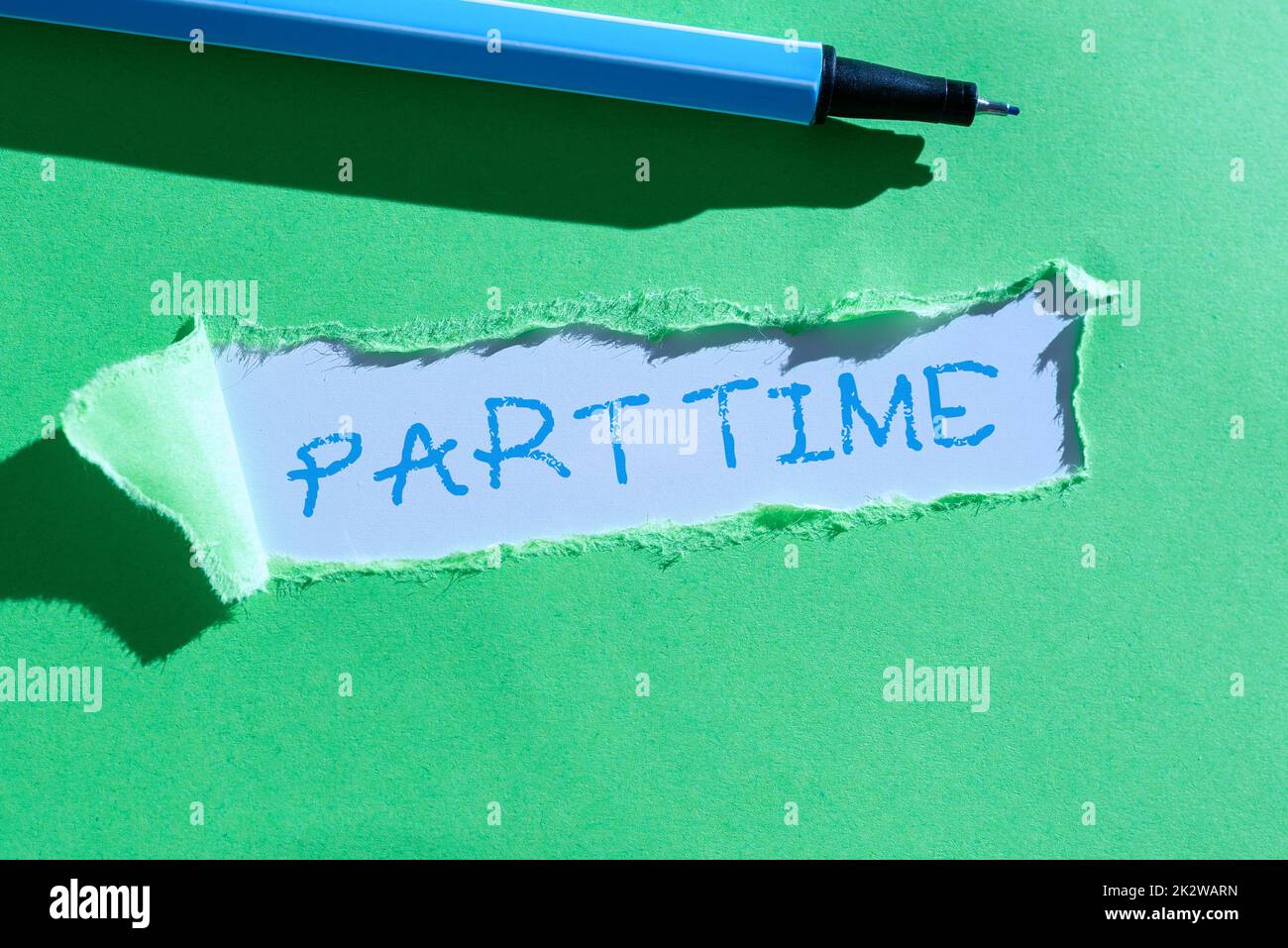 Sign displaying Part Time. Conceptual photo A work or job that is not ...