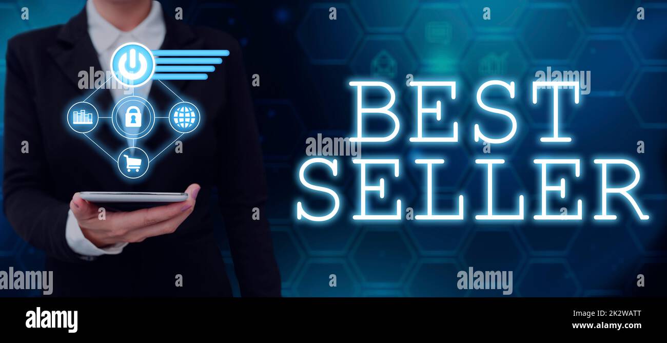 Handwriting text Best Seller. Business idea book or other product that ...