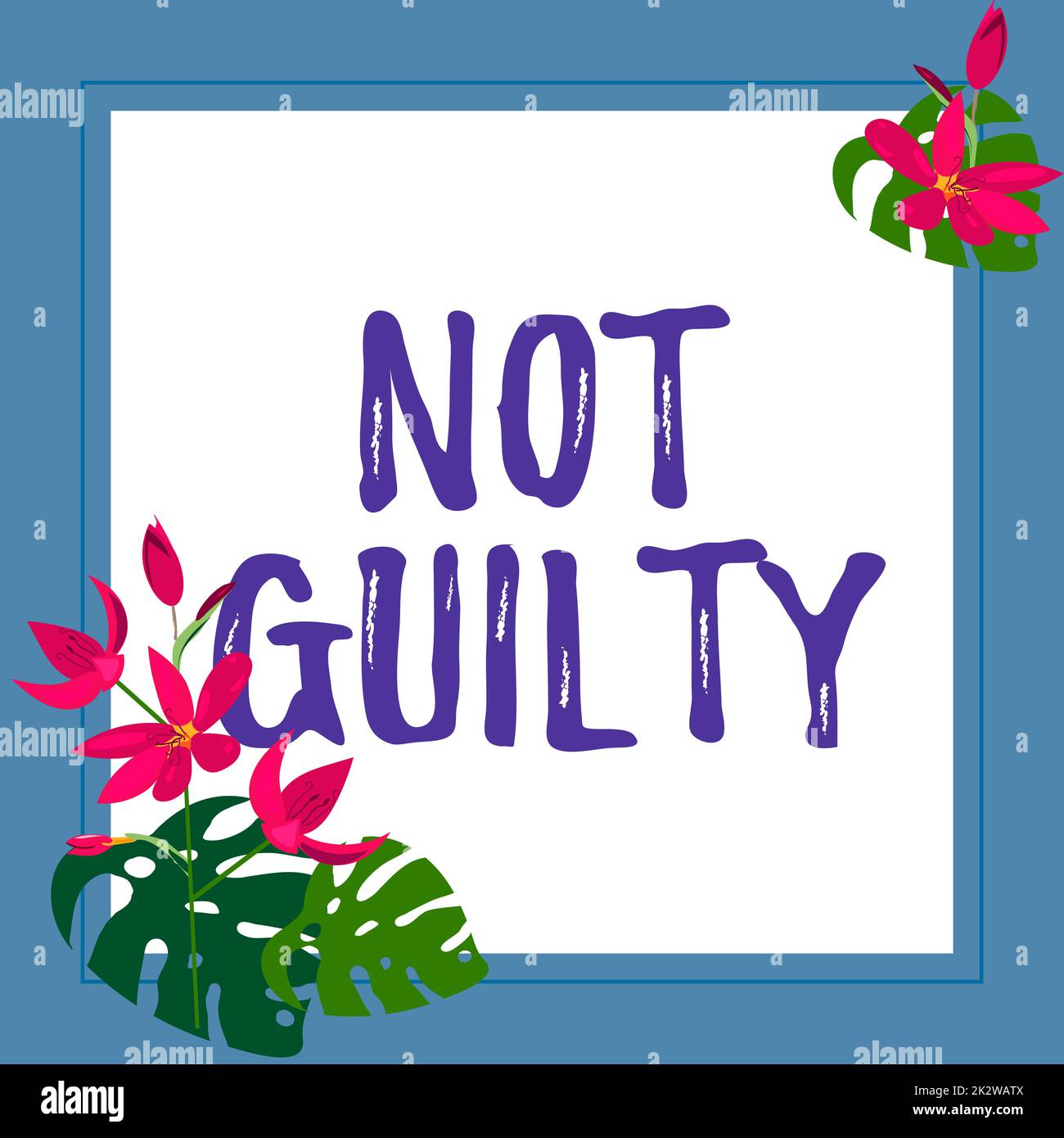 Hand writing sign Not Guilty. Business approach someone is innocent ...