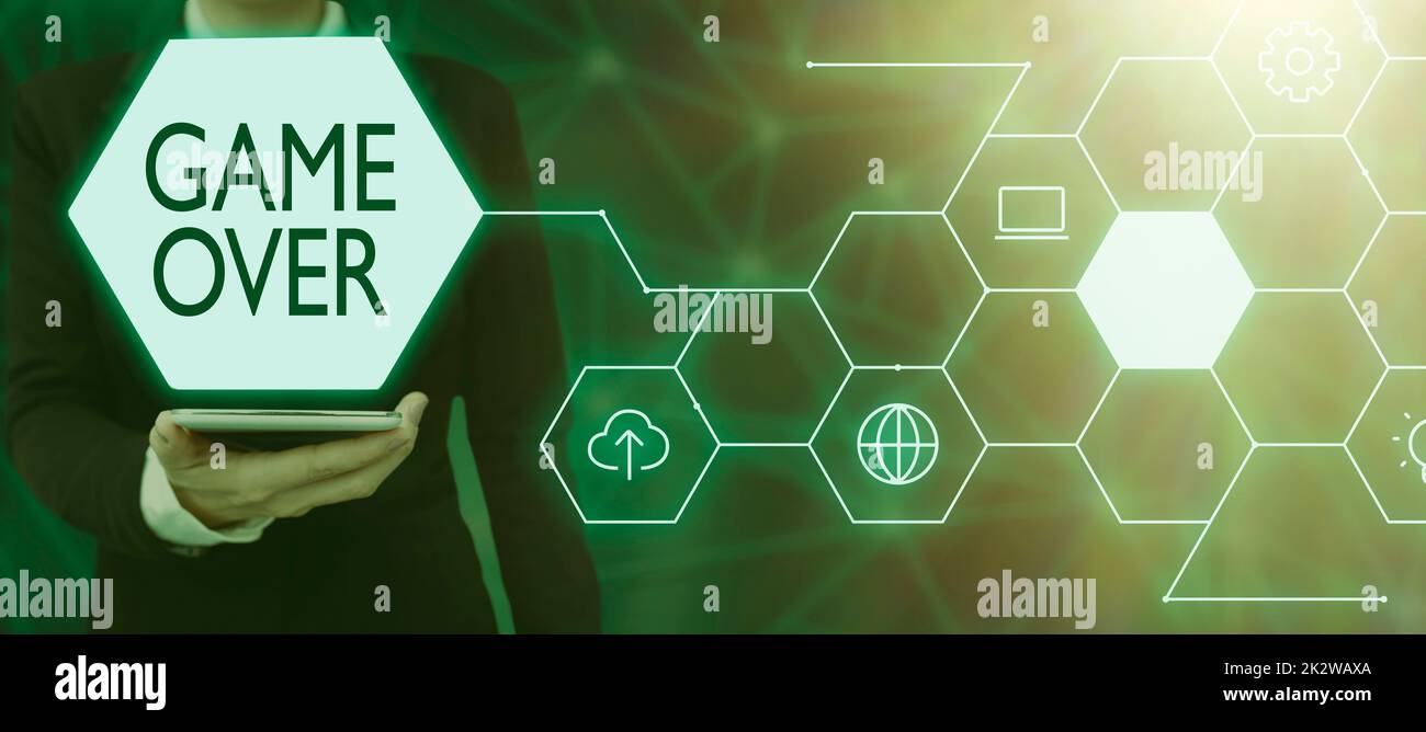 Conceptual display Game Over. Business concept A situation in a ...