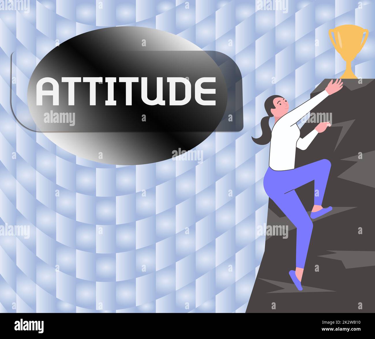 Conceptual caption Attitude. Business idea settled way of thinking or ...