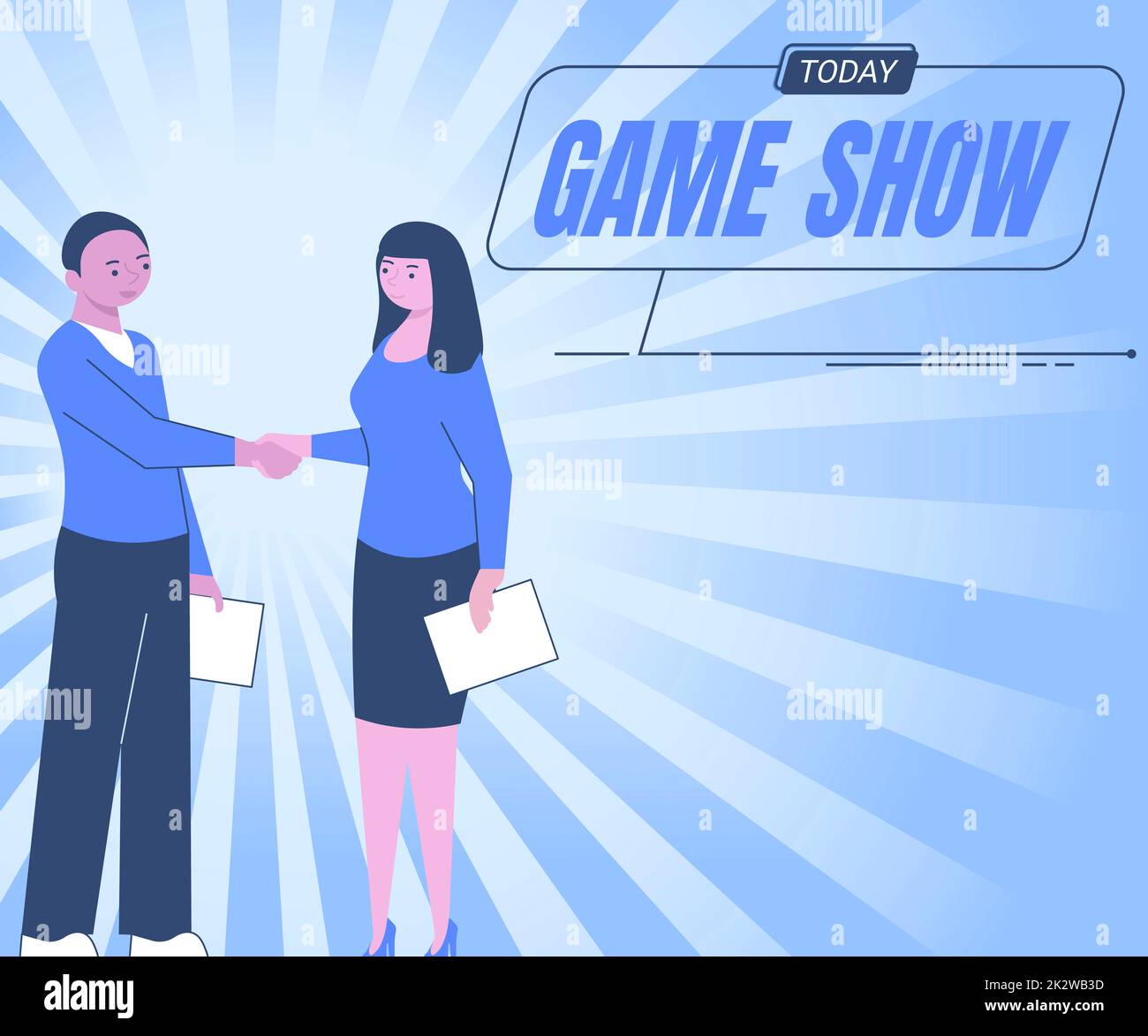 Hand writing sign Game Show. Concept meaning Program in television or ...