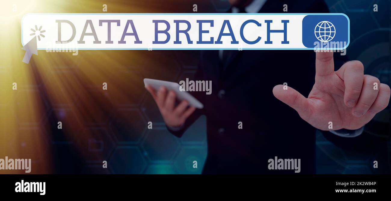 Inspiration showing sign Data Breach. Concept meaning security incident ...